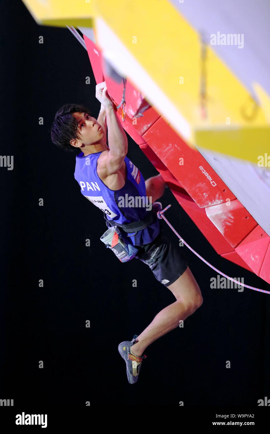 Tokyo, Japan. 15th Aug, 2019. Kai Harada (JPN) Sport Climbing : IFSC ...