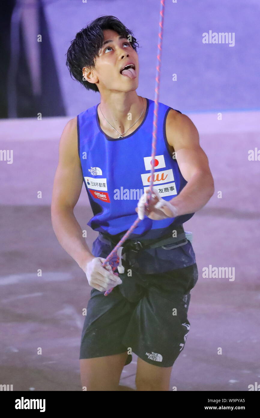 Tokyo, Japan. 15th Aug, 2019. Kai Harada (JPN) Sport Climbing : IFSC ...