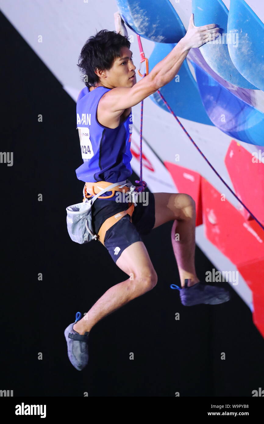 Tokyo, Japan. 15th Aug, 2019. Tomoa Narasaki (JPN) Sport Climbing ...