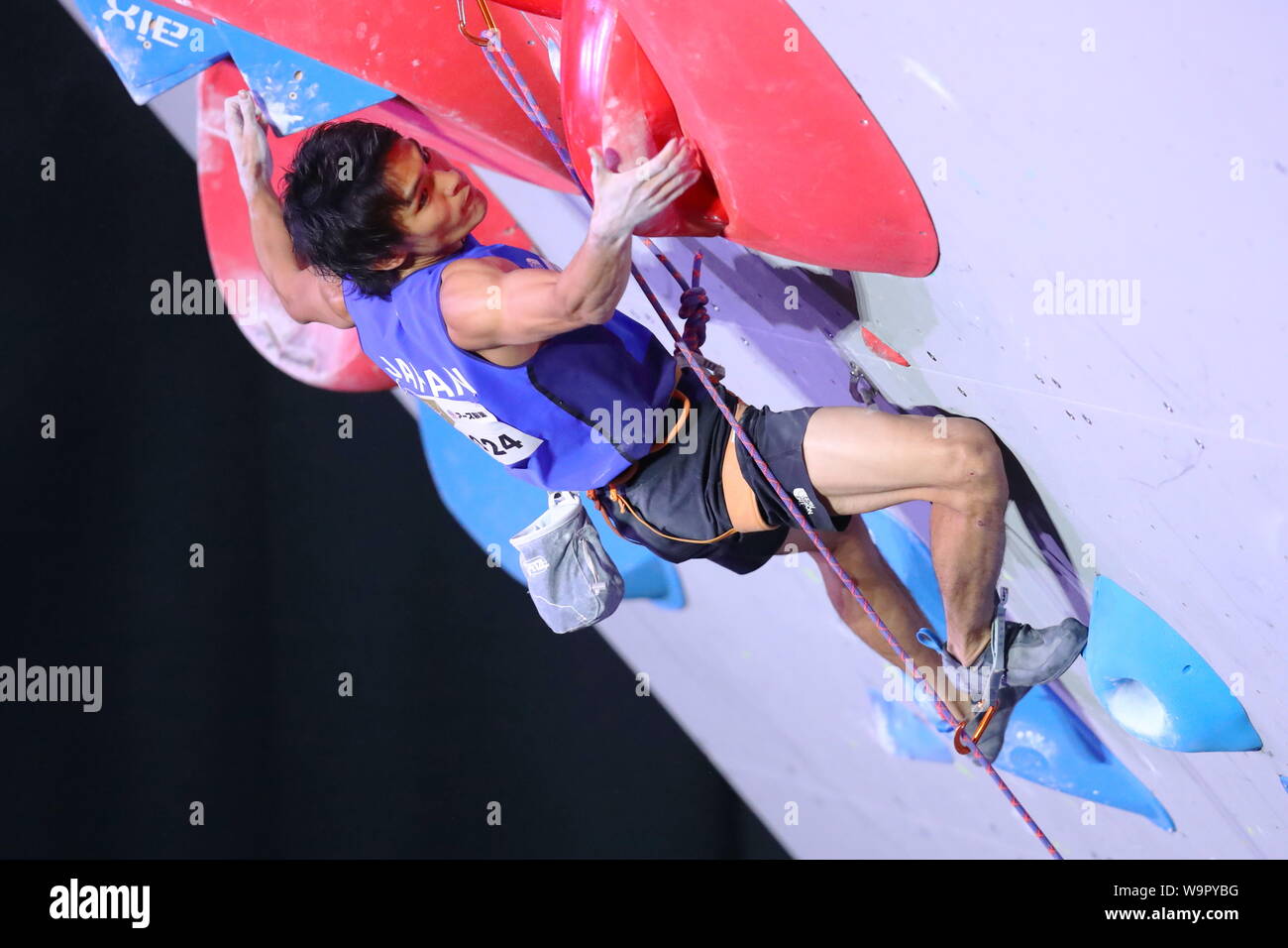 Tokyo, Japan. 15th Aug, 2019. Tomoa Narasaki (JPN) Sport Climbing ...