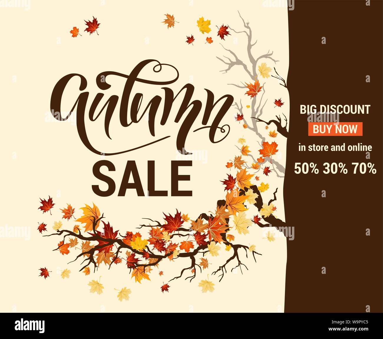 Fall advertising banner Stock Vector Image & Art - Alamy