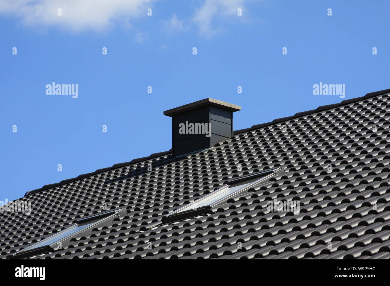 a chimney on the roof Stock Photo - Alamy
