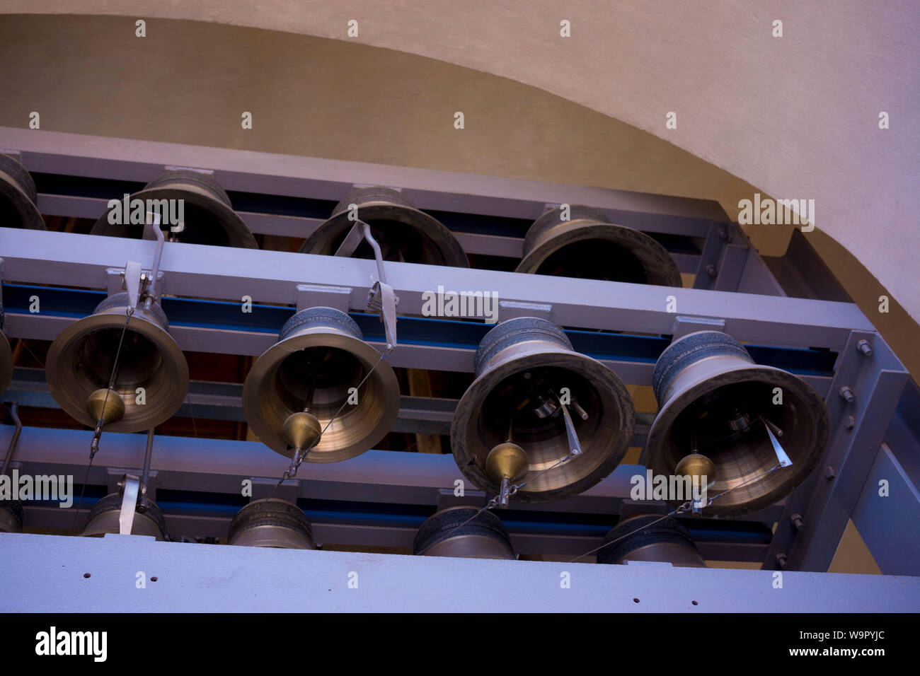 A carillon consists of at least 23 cast bronze, cup-shaped bells. This ...