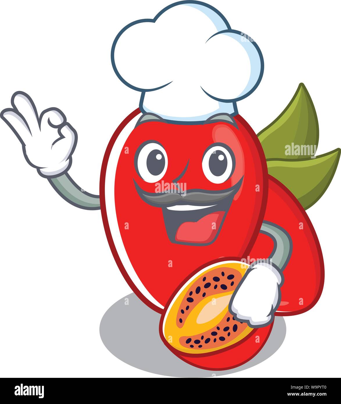 Chef tamarillo betaceum grows in cartoon tree Stock Vector Image & Art ...