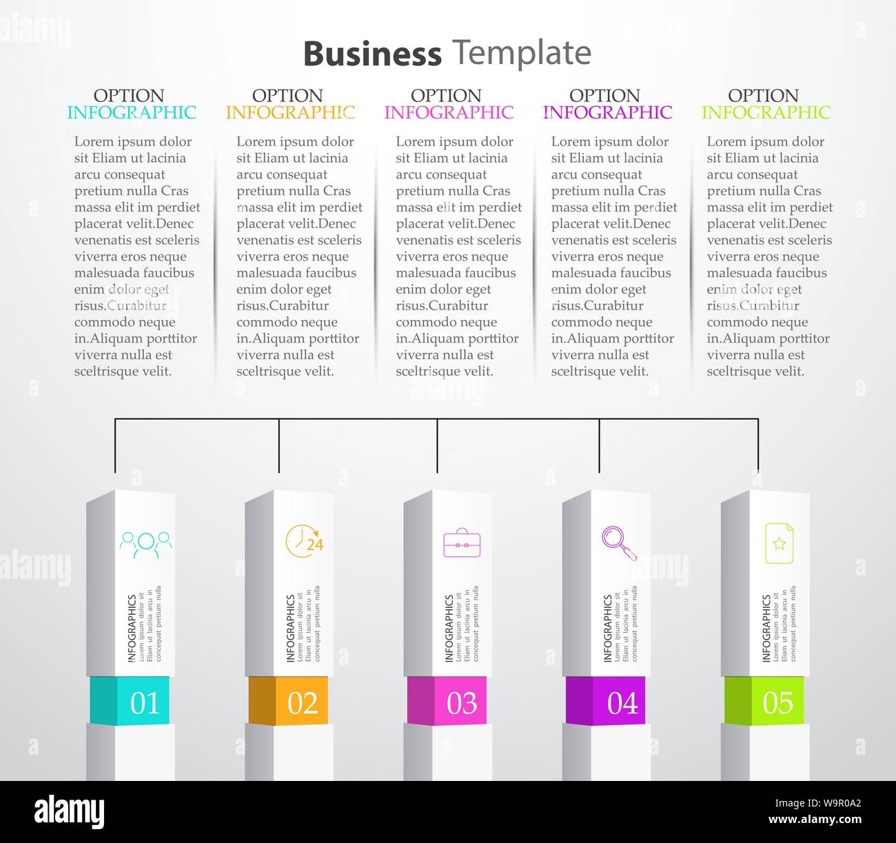 Blue columns Stock Vector Images - Alamy