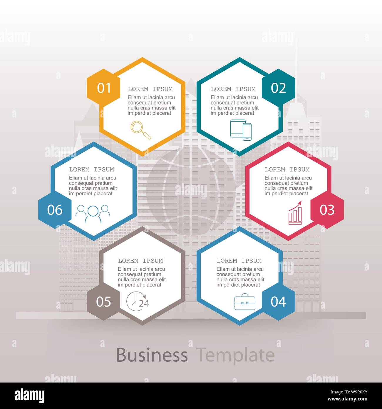 Vector illustration infographics six options Stock Vector Image & Art ...