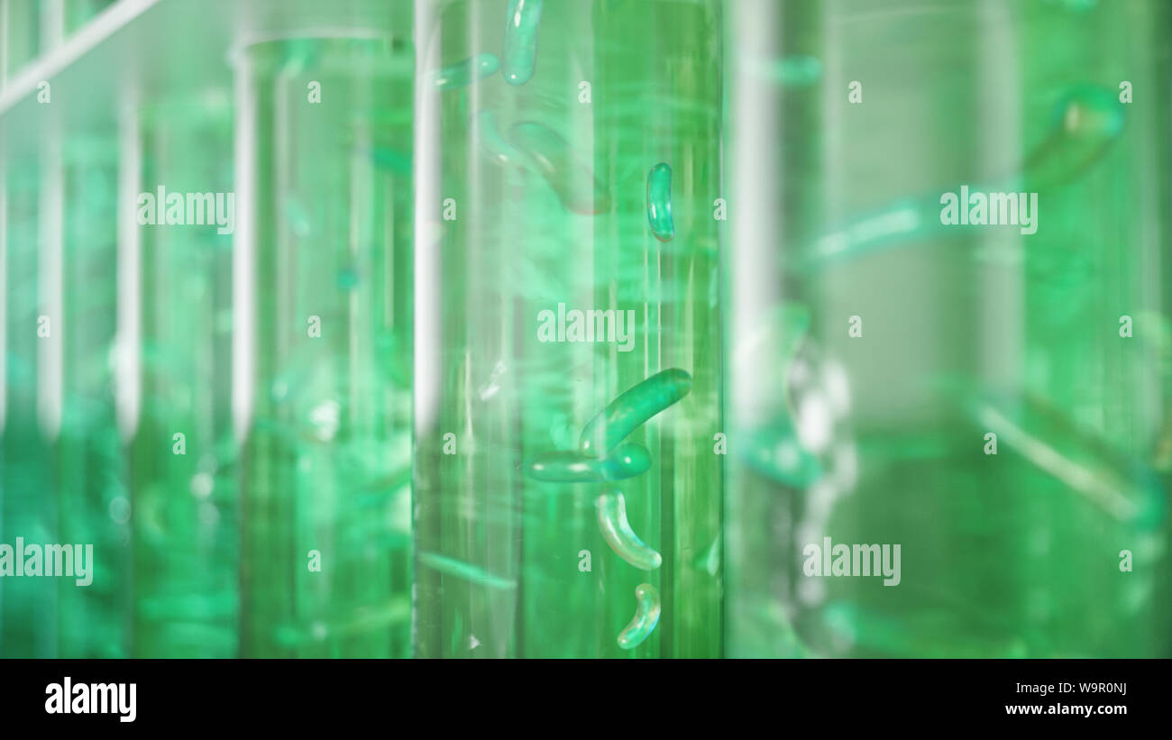 3D Illustration biofuel oil research in the laboratory, biofuel concept ...