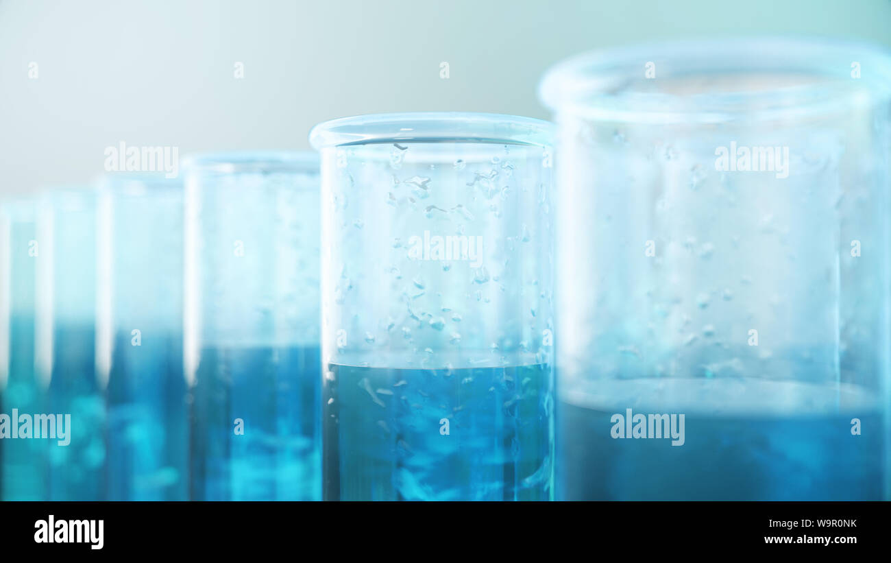 3D Illustration biofuel oil research in the laboratory, biofuel concept ...