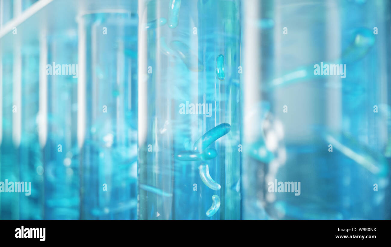 3D Illustration biofuel oil research in the laboratory, biofuel concept ...