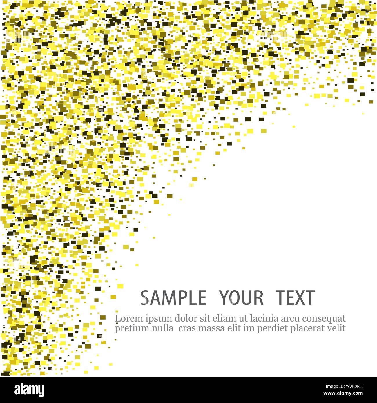 Gold glitter texture isolated on white background. Golden dots . Vector ...