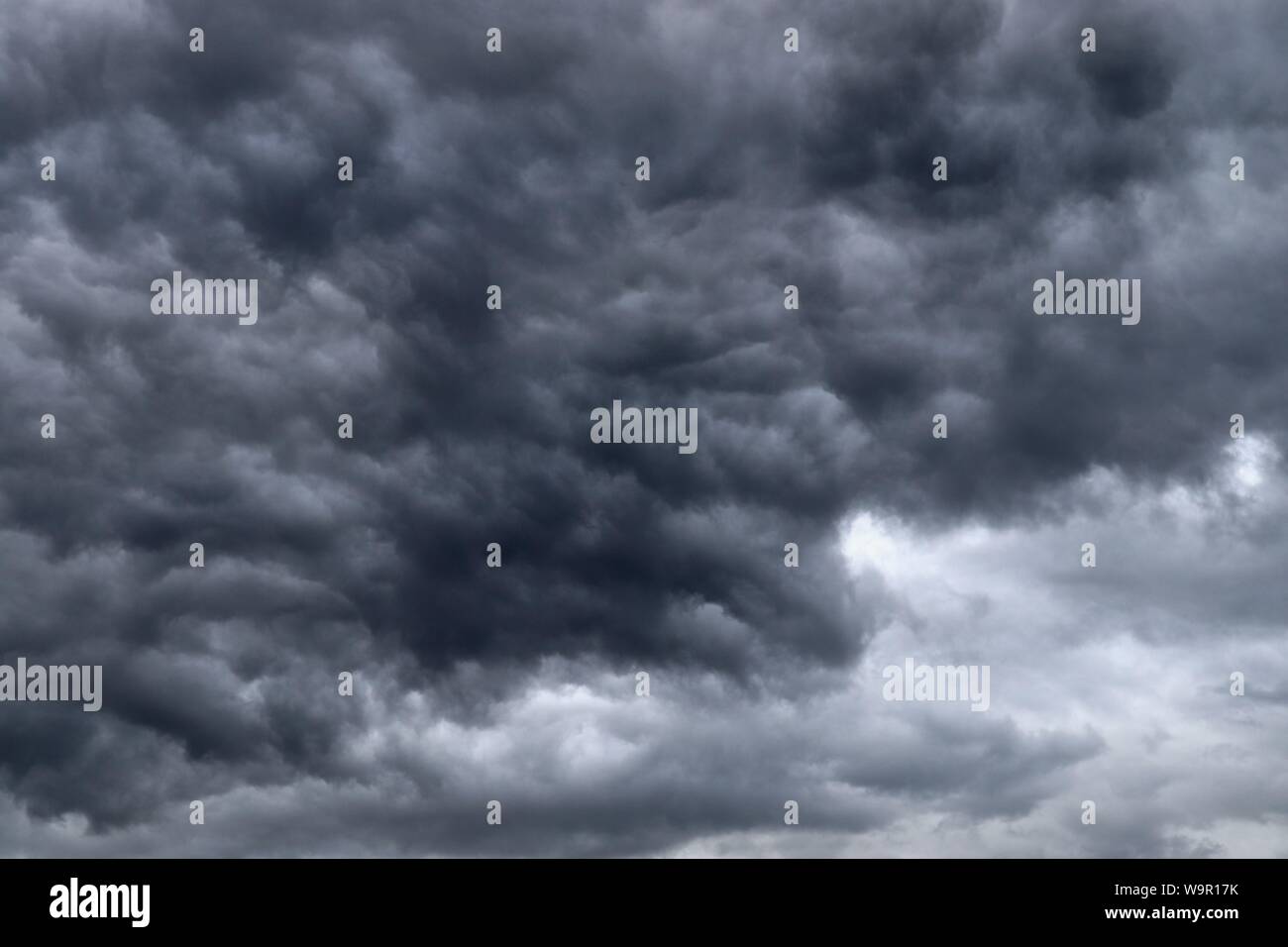 Stunning dark and dramatic cloud formations in the sky before a ...