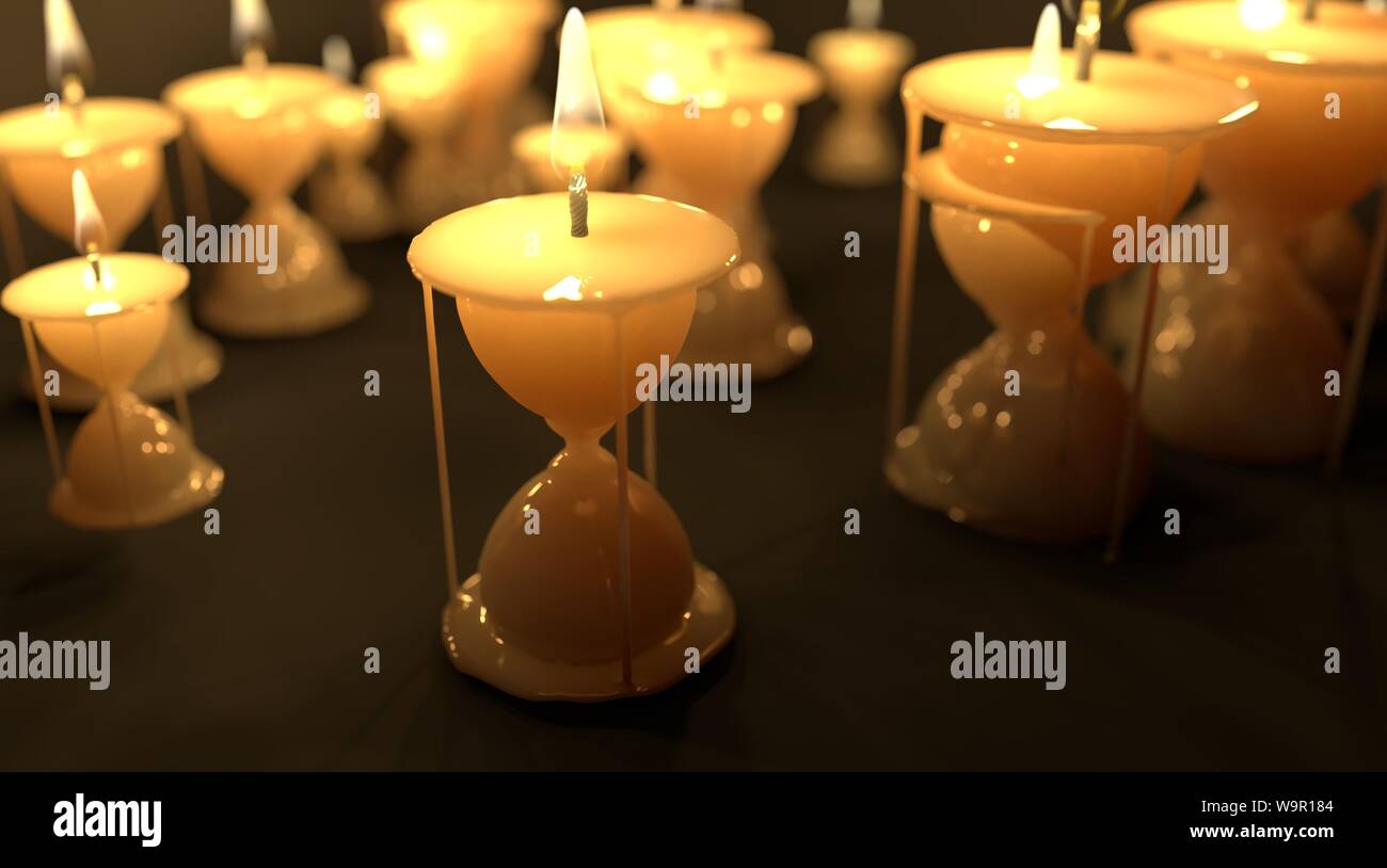 countdown time concept 3d rendering candles soft focus vigil mourning ...
