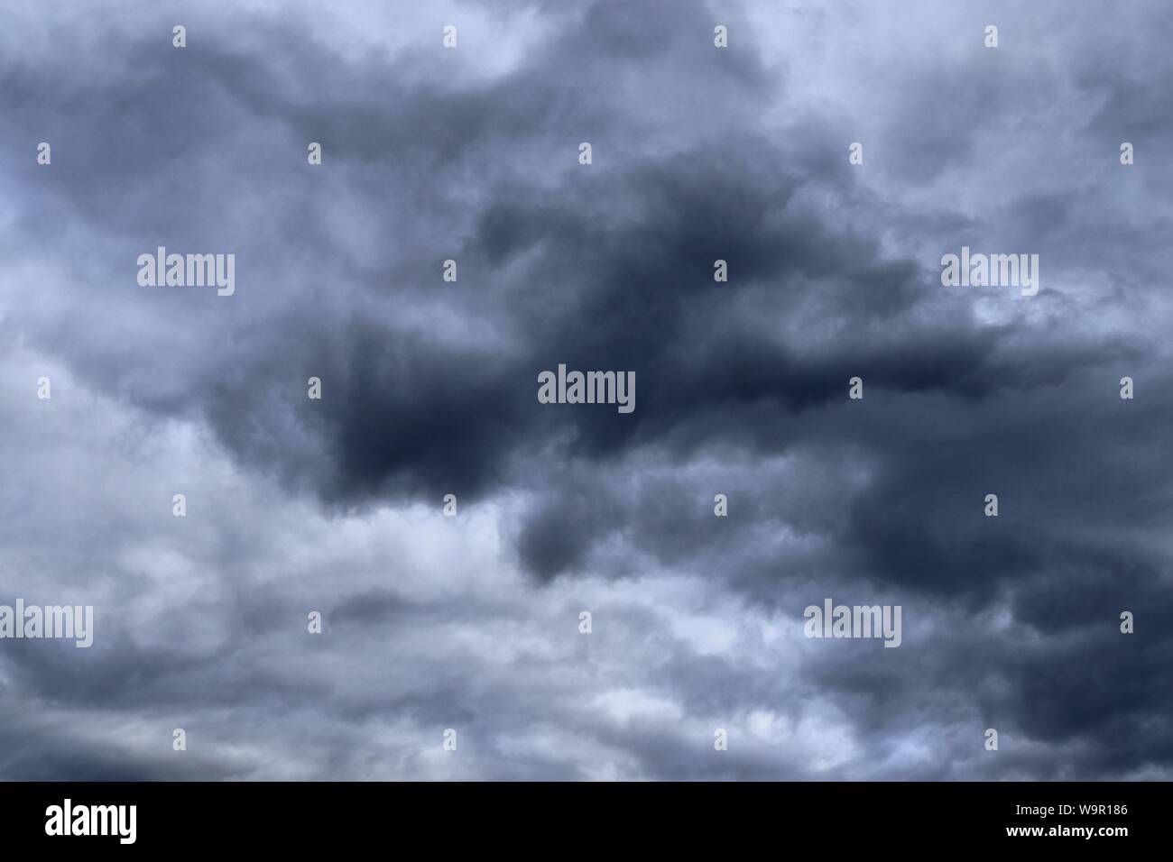 Stunning dark and dramatic cloud formations in the sky before a ...