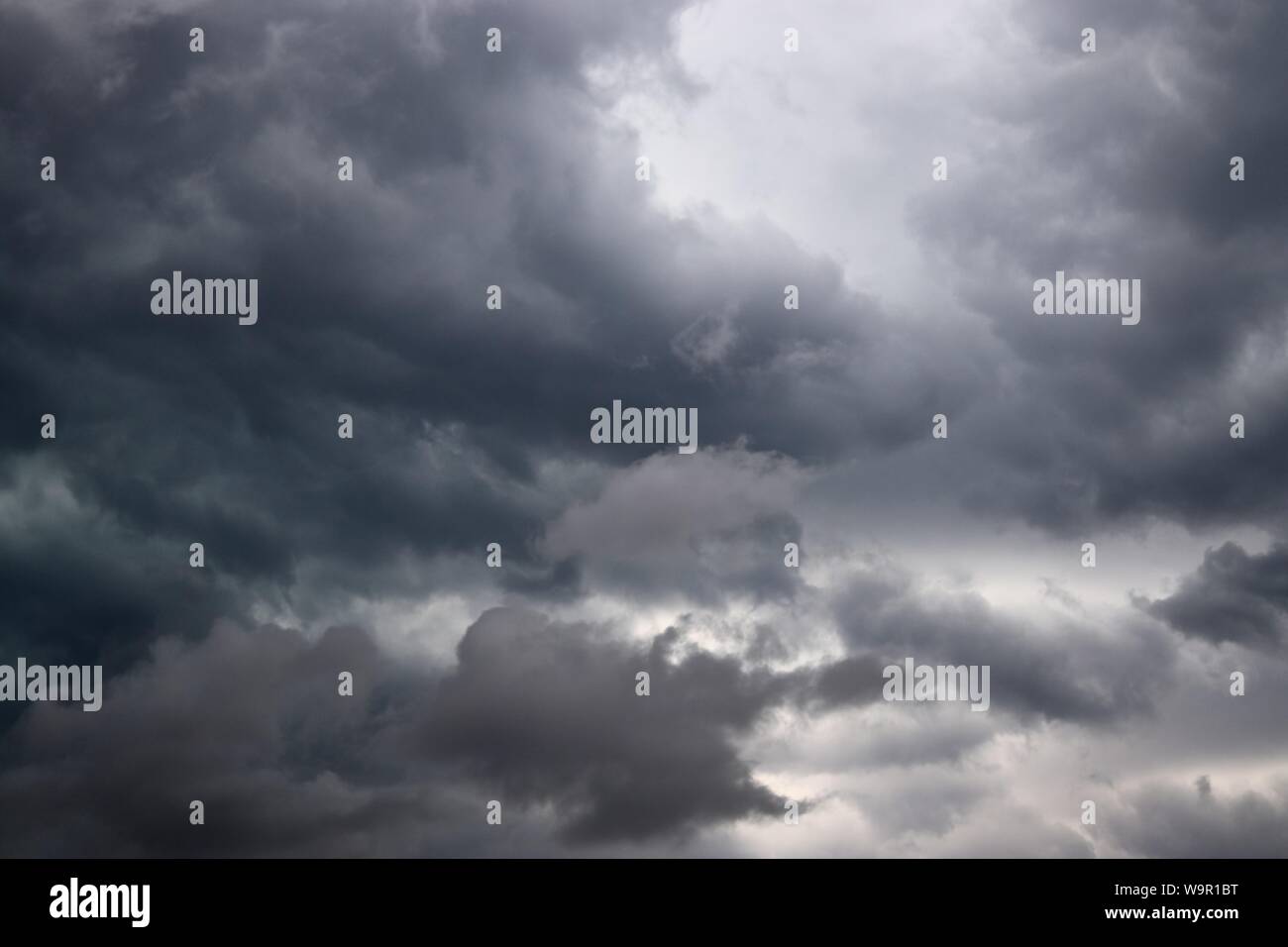 Stunning dark and dramatic cloud formations in the sky before a ...