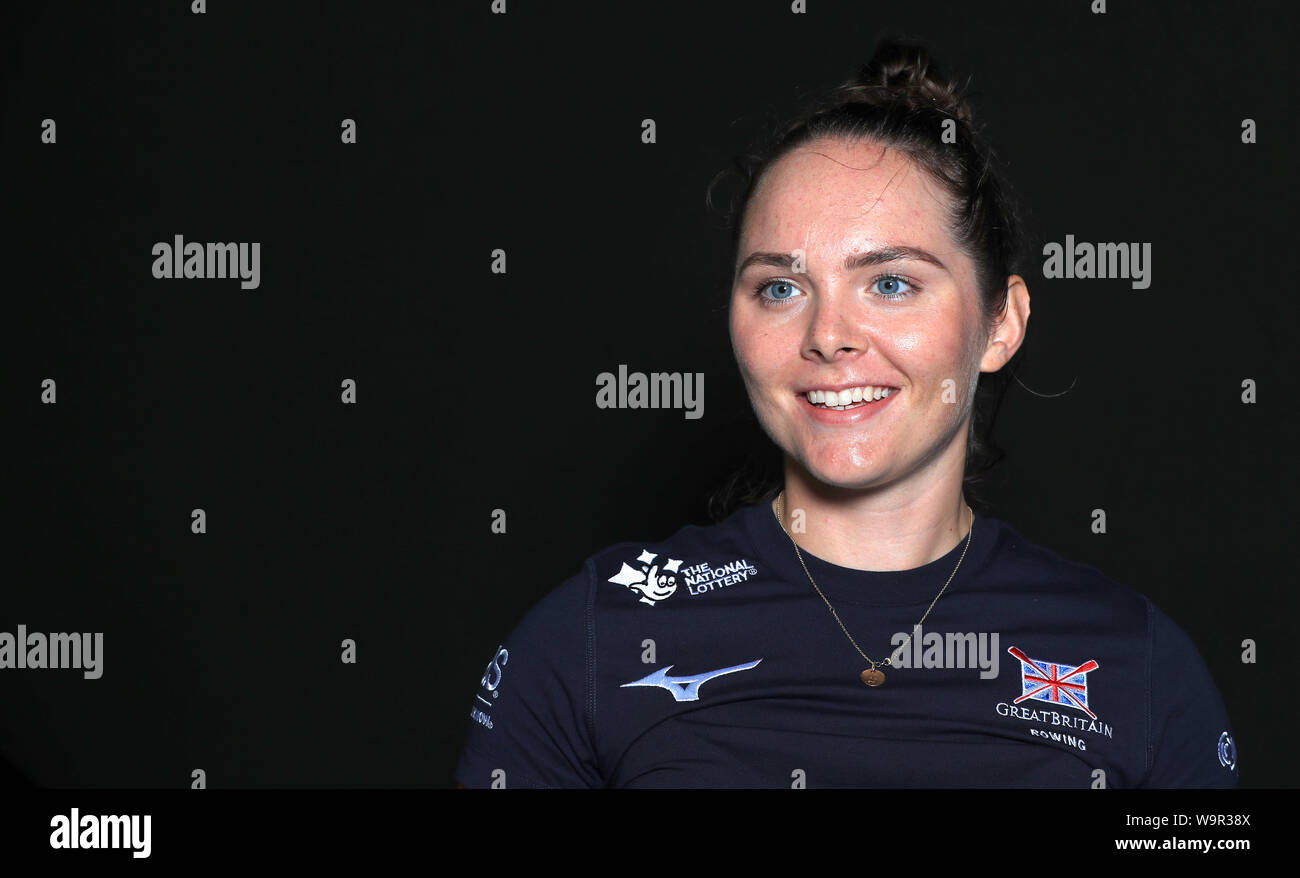 Lauren Rowles during the photocall at the Redgrave Pinsent Rowing Lake ...
