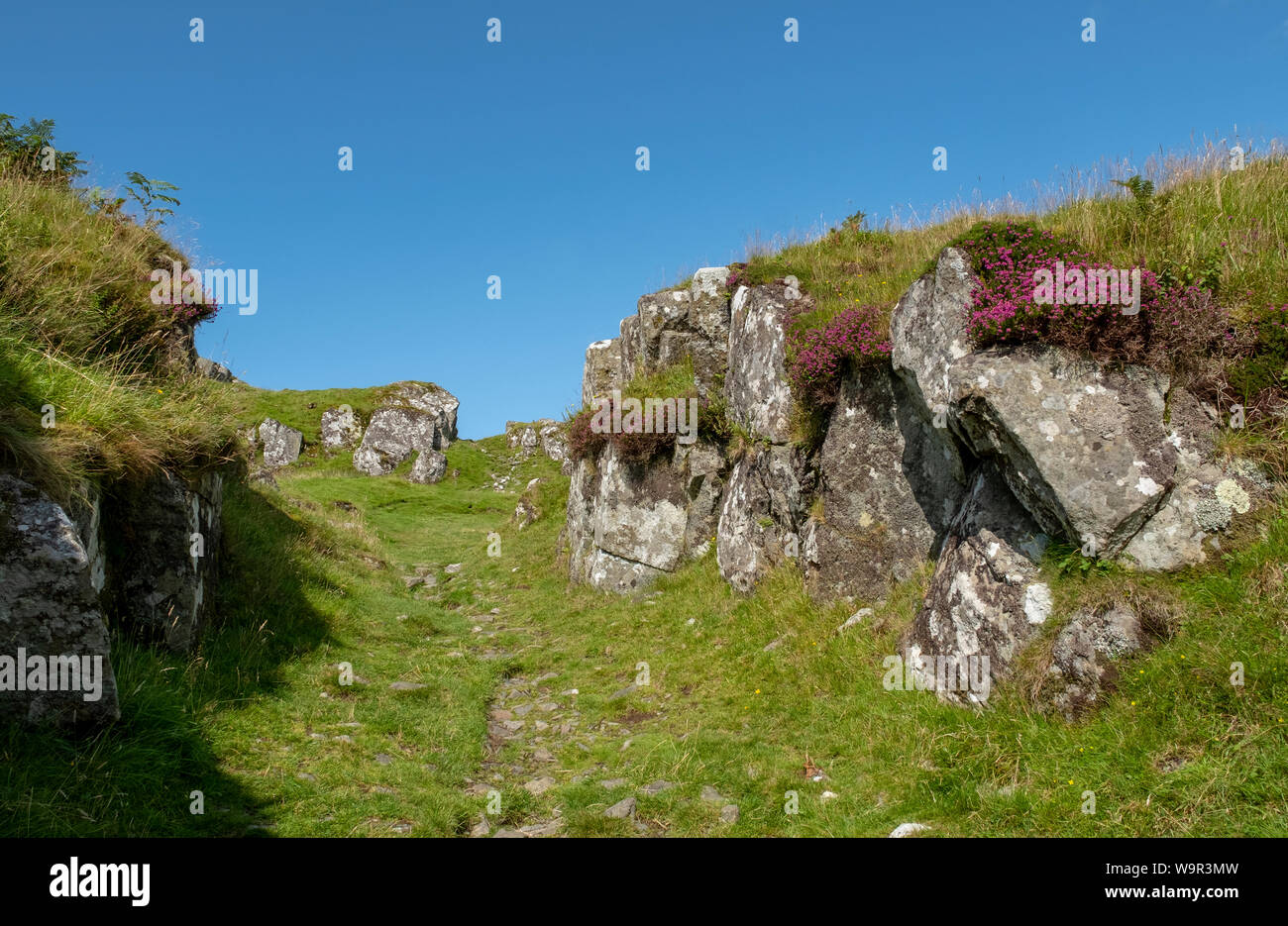 A path leading up to Dunadd Fort, Kilmartin Glen, Argyll, Scotland ...