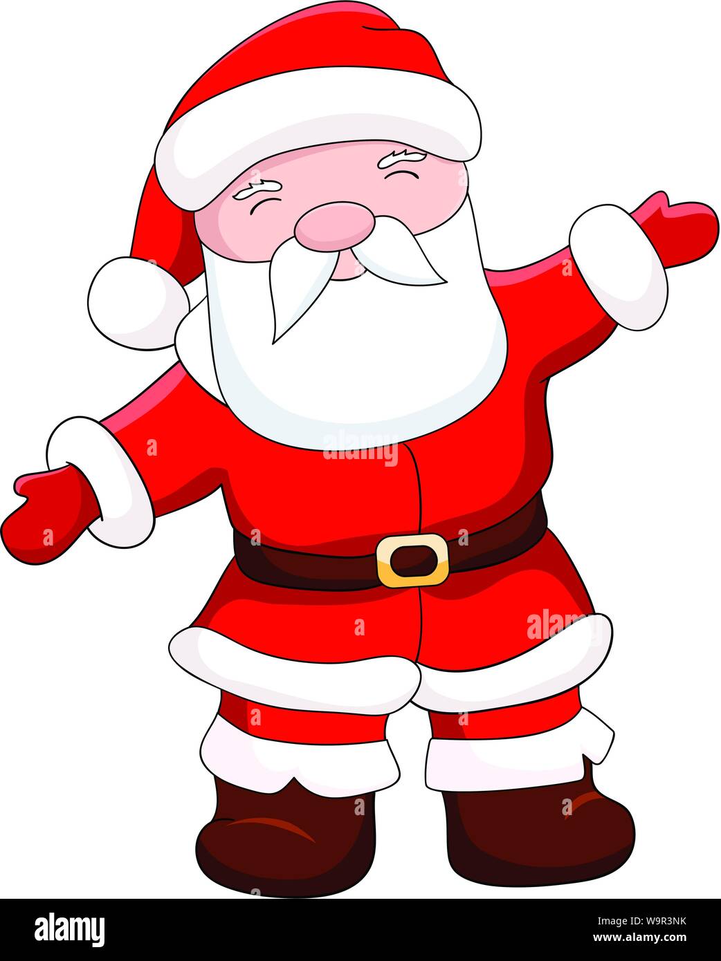 Vector illustration - cheerful Santa Claus Stock Vector Image & Art - Alamy
