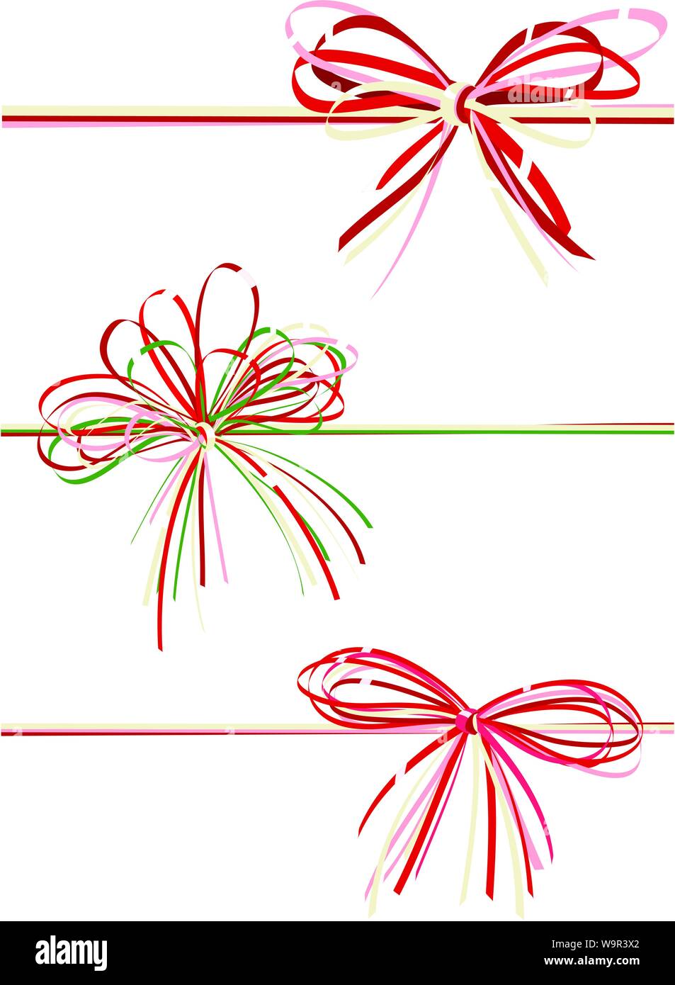 Holiday pattern color bows Stock Vector Images - Alamy