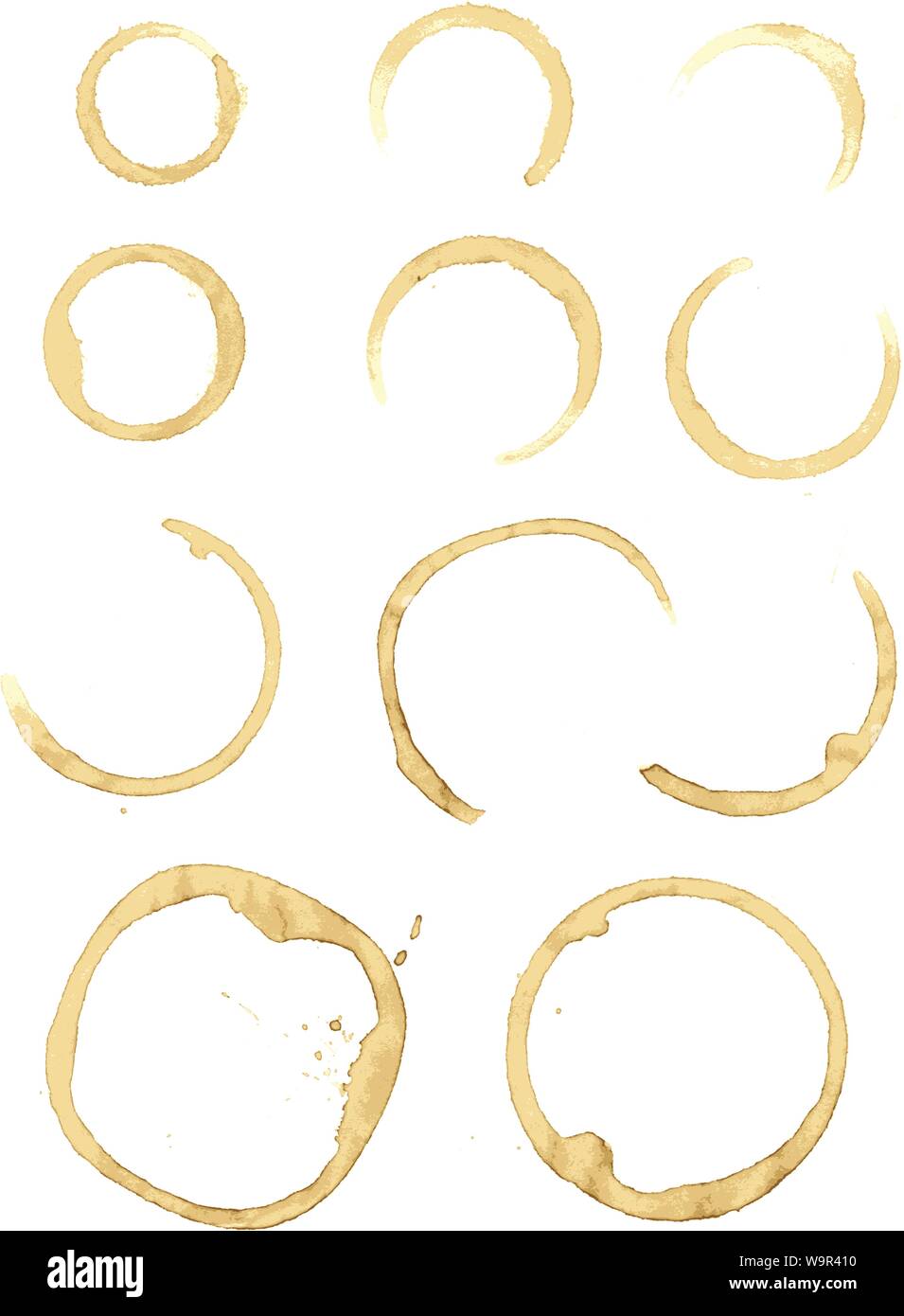 Coffee stains Stock Vector Images - Alamy