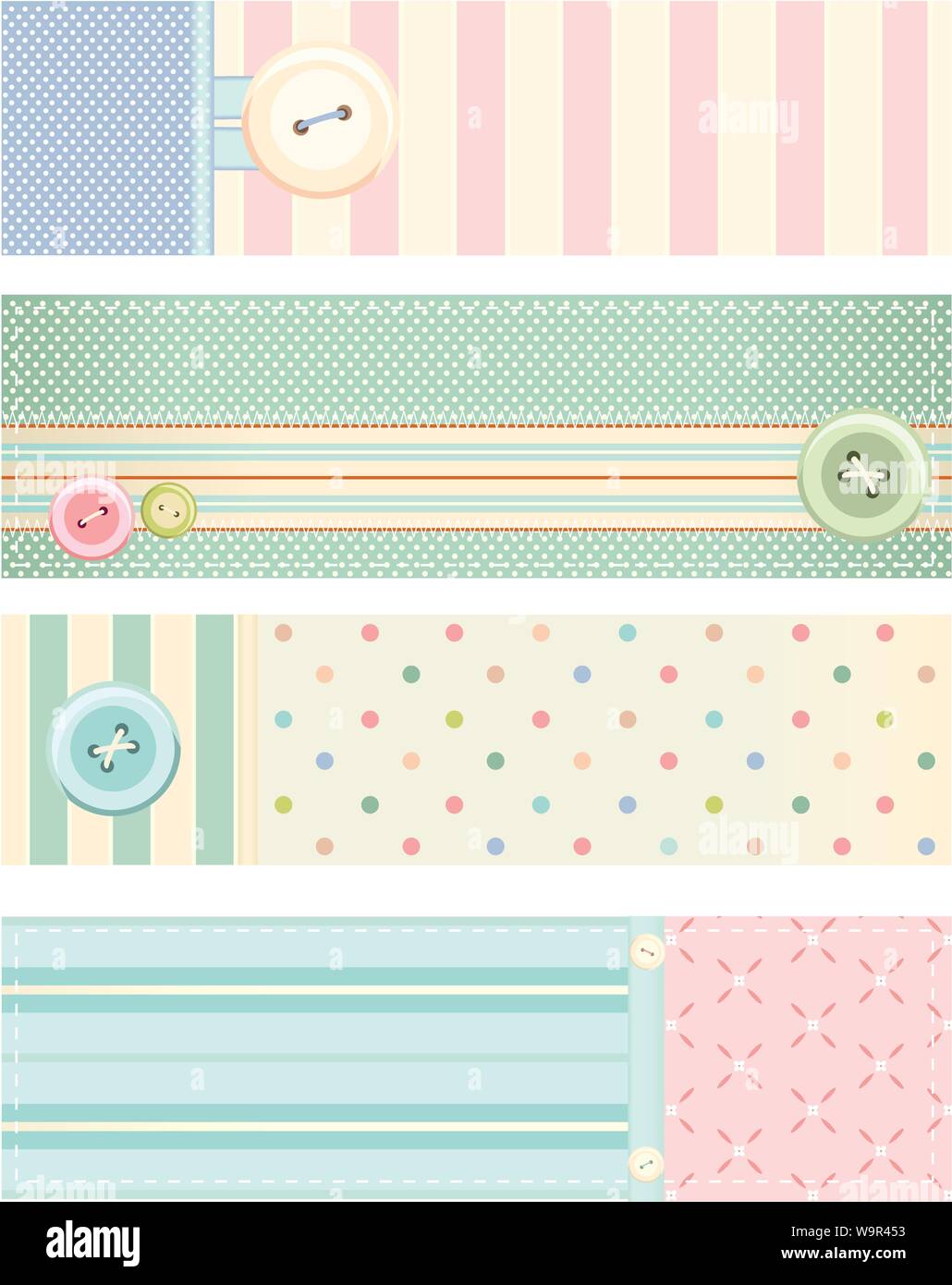 Set of vector banners in shabby chic style Stock Vector Image & Art - Alamy