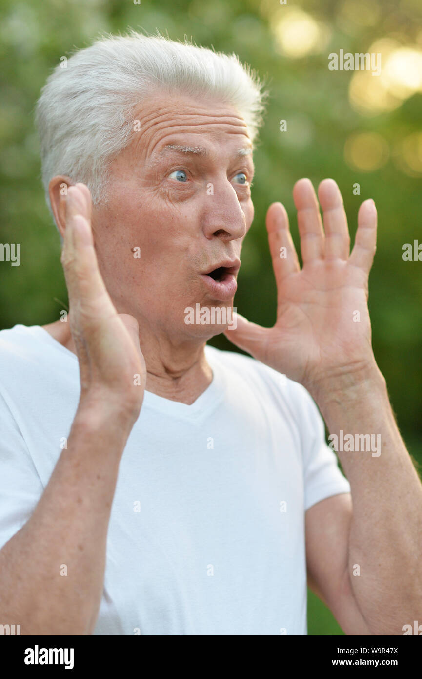 Portrait surprised old man in hi-res stock photography and images - Alamy