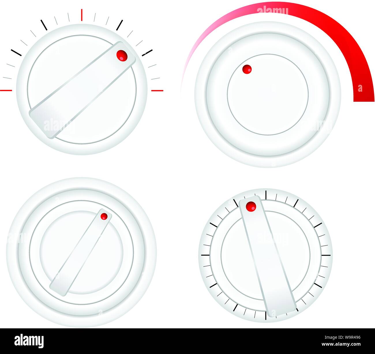 Vector collection of switches. Isolated over white Stock Vector Image ...