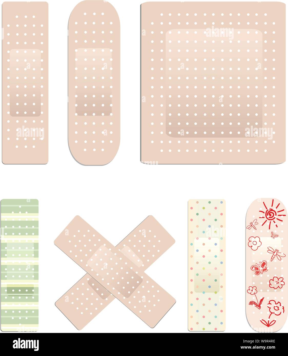Vector collection of medical plasters Stock Vector Image & Art - Alamy