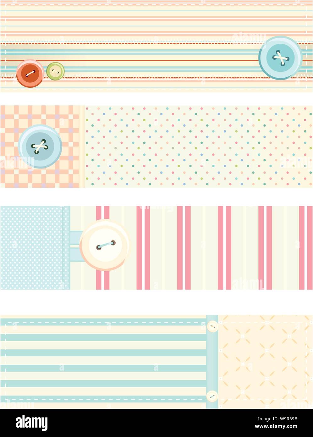 Set of vector banners in shabby chic style Stock Vector Image & Art - Alamy