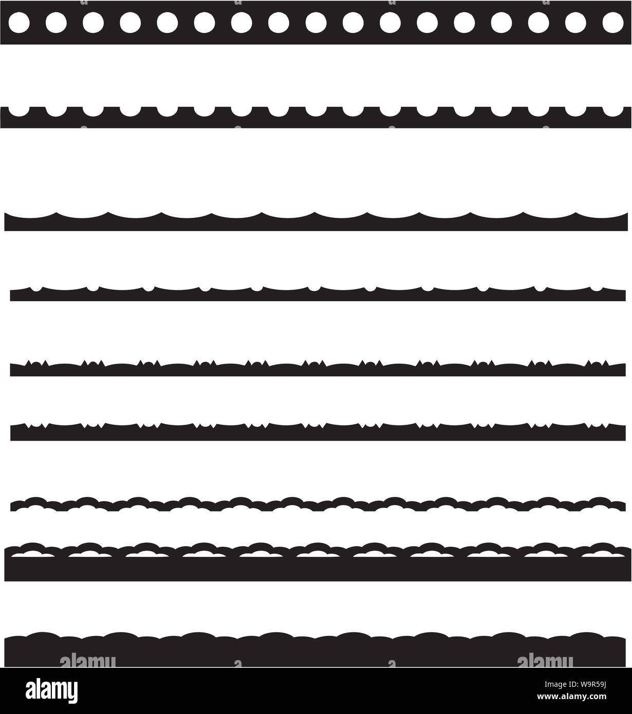 Collection of vector seamless borders Stock Vector Image & Art - Alamy