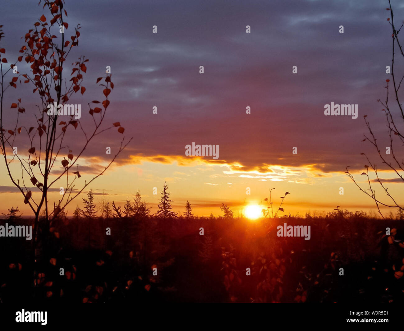 Landscape of the sunset. Beautiful sky. The colors of sunset Stock ...