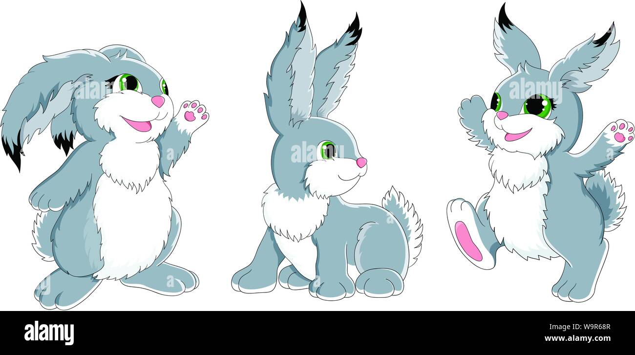 Collection of funny rabbits Stock Vector Image & Art - Alamy