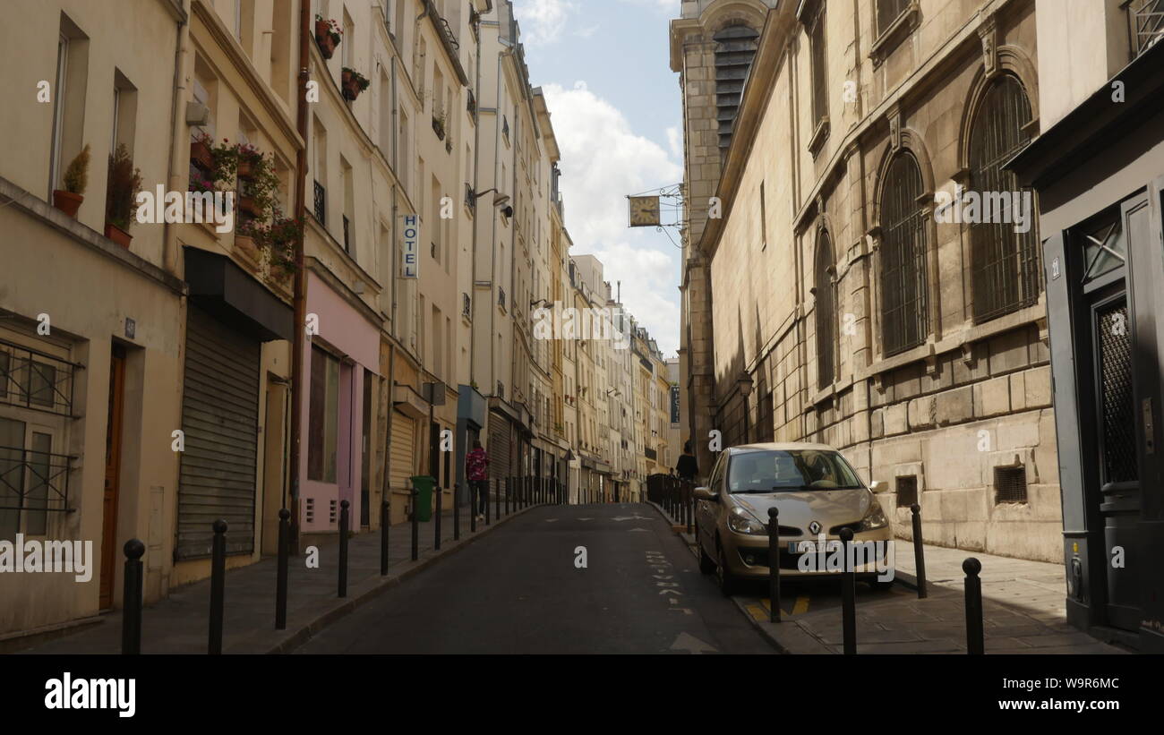 The empty summer streets of Paris. Paris gets deserted during the month ...