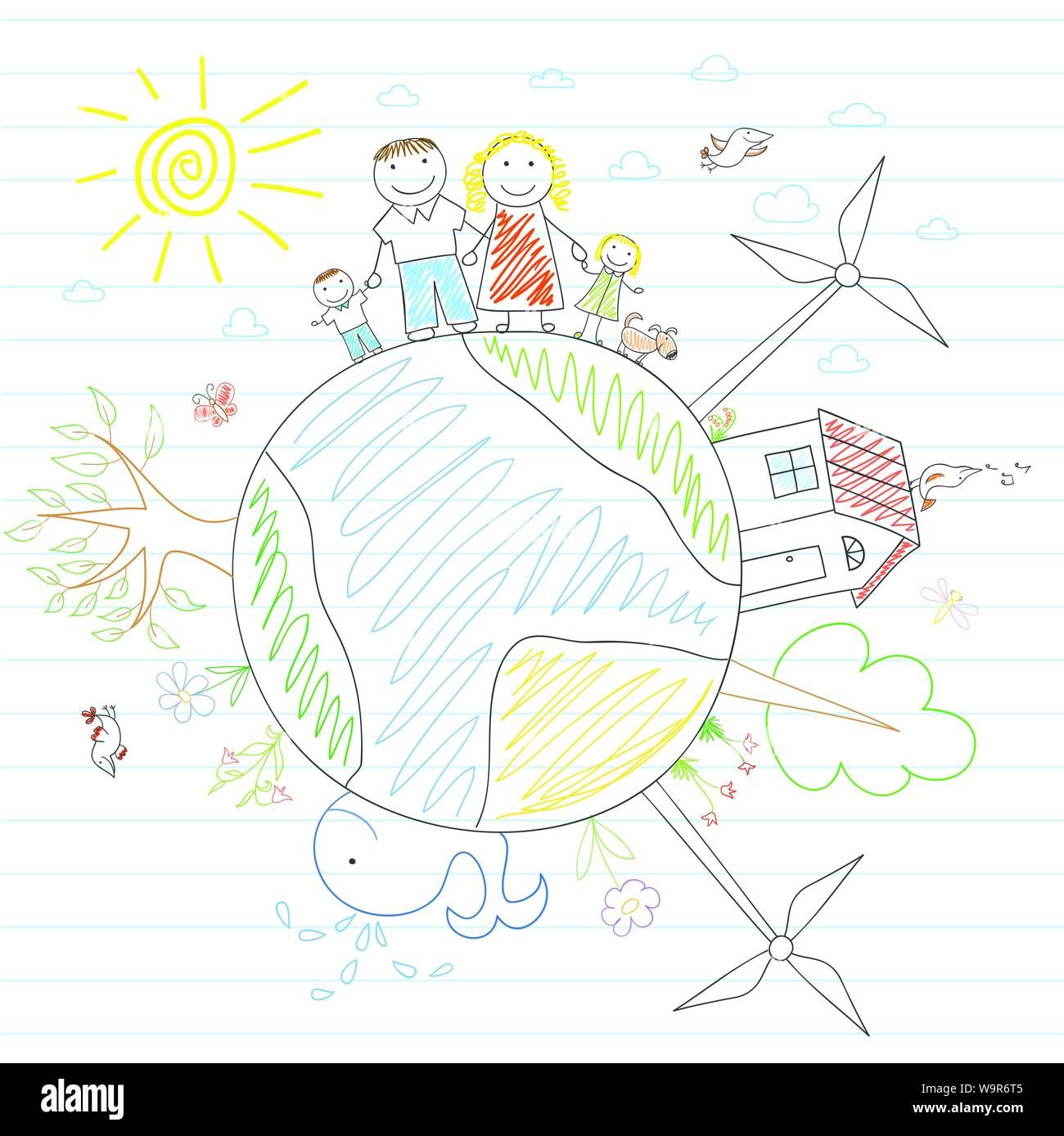 Mother earth painting Cut Out Stock Images & Pictures - Alamy