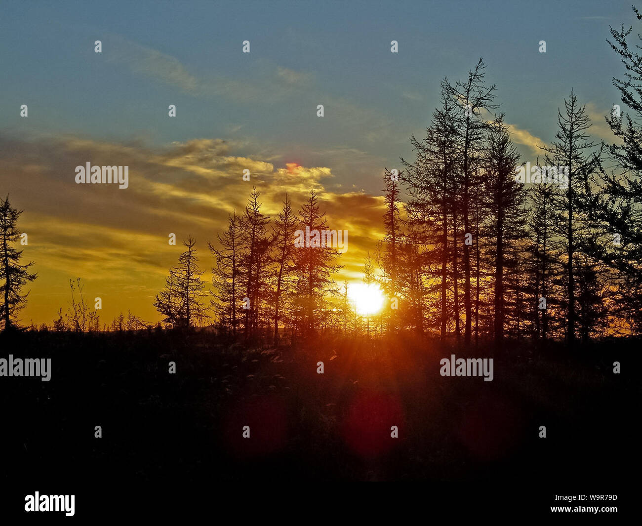 Landscape of the sunset. Beautiful sky. The colors of sunset Stock ...