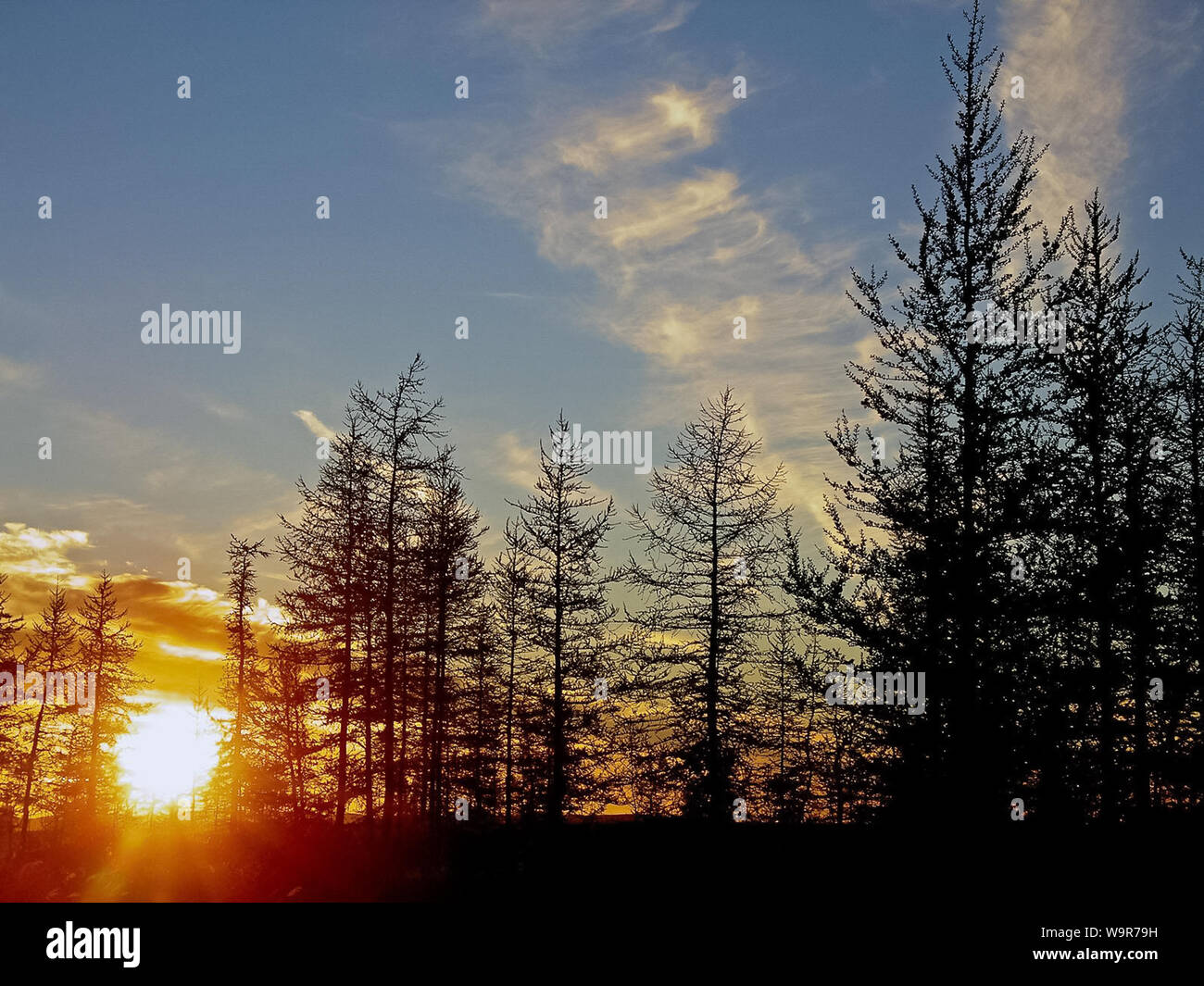 Landscape of the sunset. Beautiful sky. The colors of sunset Stock ...