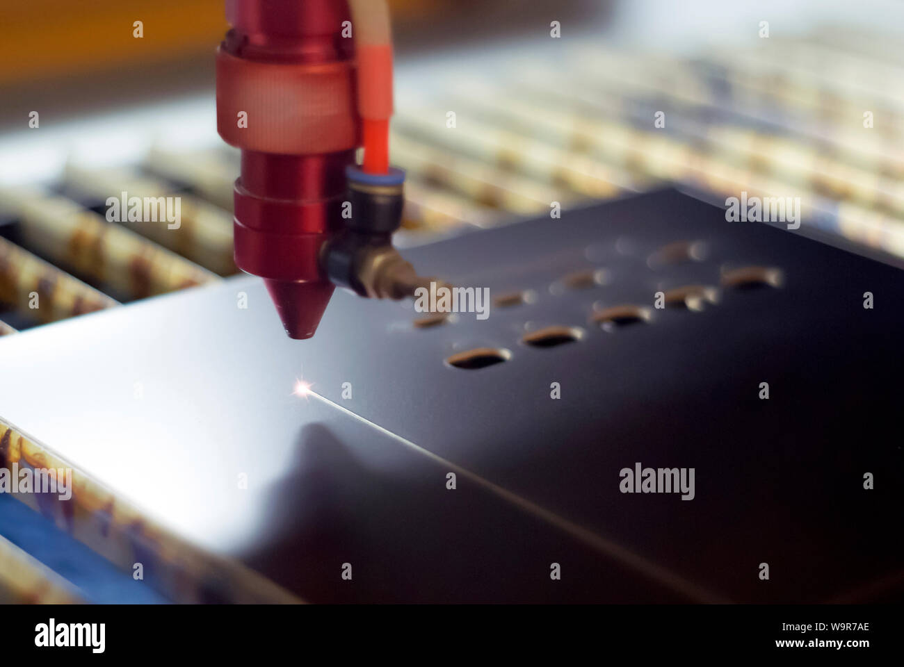 stage of production of printed circuit boards - laser cutting in ...