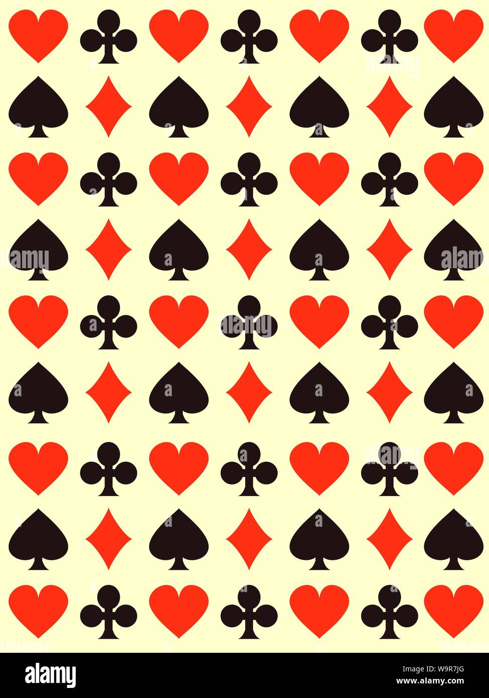 Vector background with playing cards symbols. Endless texture can be ...