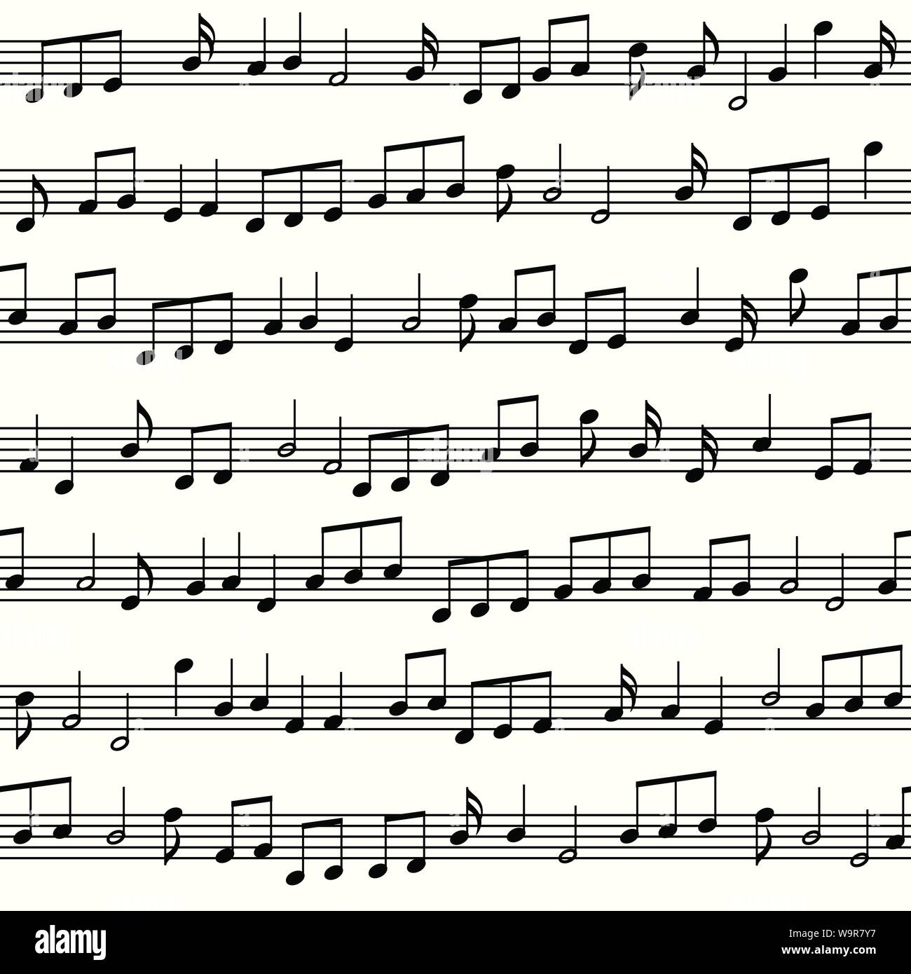 Seamless vector background with note symbols Stock Vector Image & Art ...