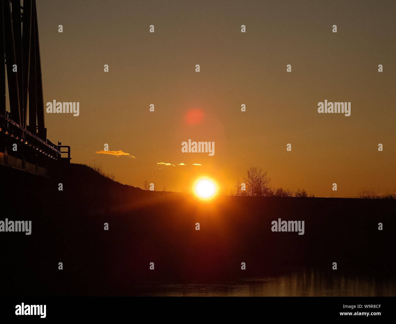 Landscape of the sunset. Beautiful sky. The colors of sunset Stock ...