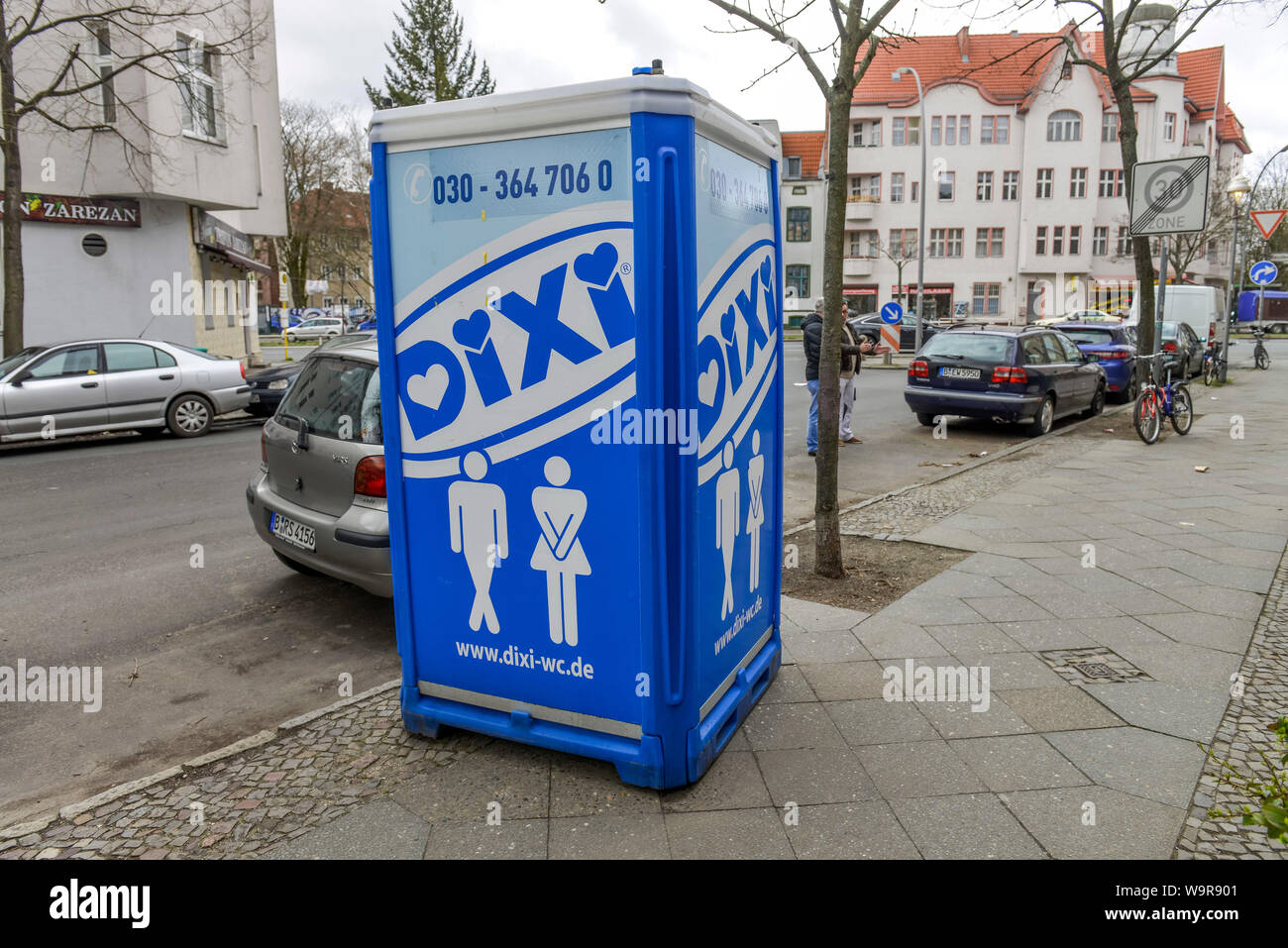 portable toilet, Dixi toilet, Residenzstrasse, Reinickendorf, Berlin ...