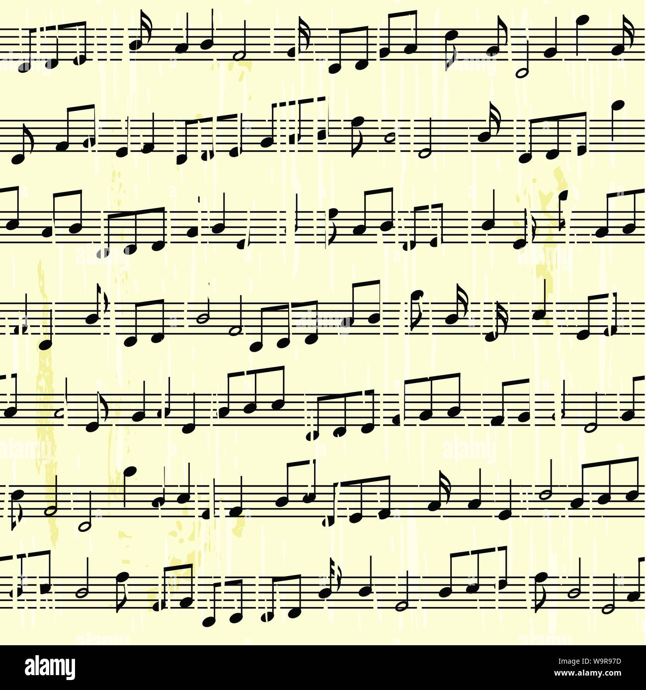 Grunge vector background with note symbols Stock Vector Image & Art - Alamy