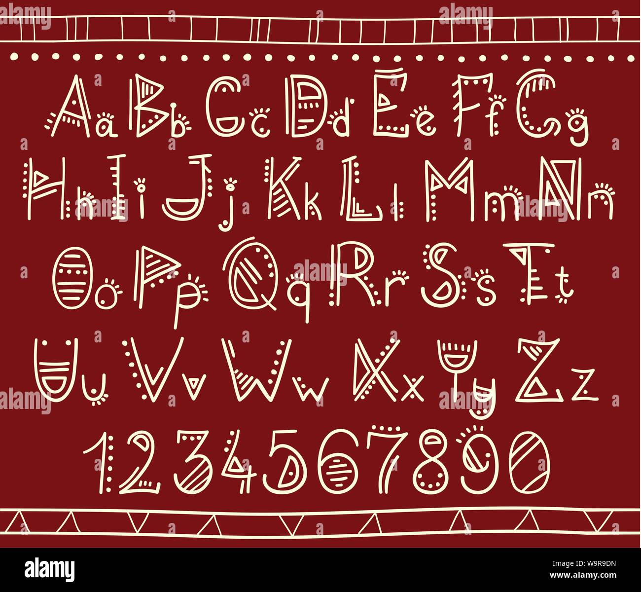 Vector alphabet in african ethnic style Stock Vector Image & Art - Alamy
