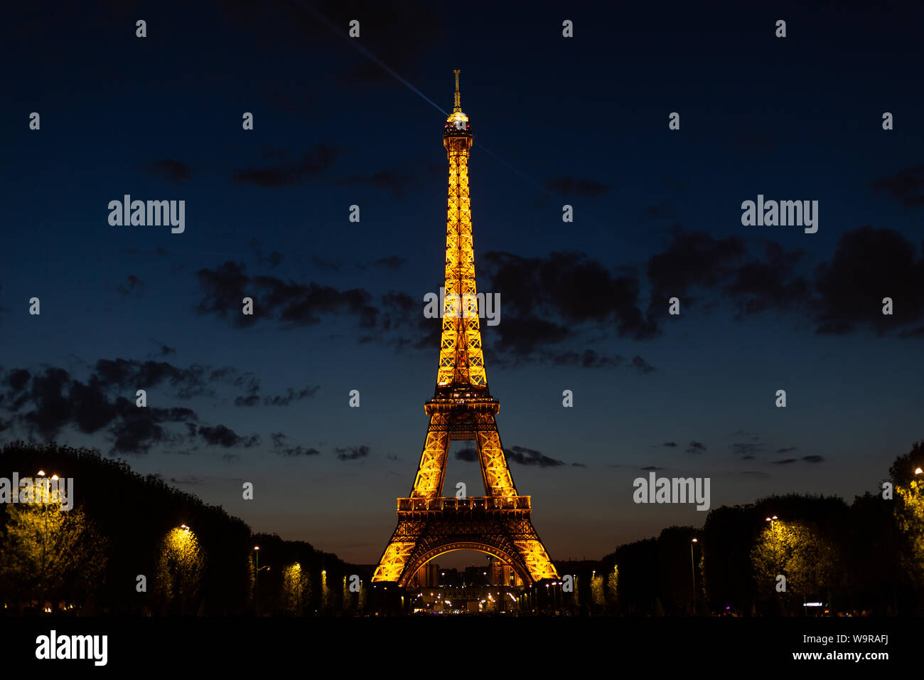 Eiffel tower illuminated iron hi-res stock photography and images - Alamy