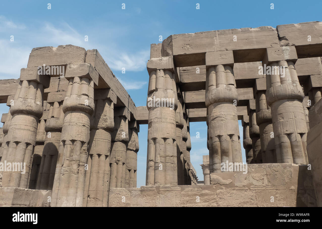 Egypt: Lotus Columns in the Luxor Temple complex Stock Photo - Alamy