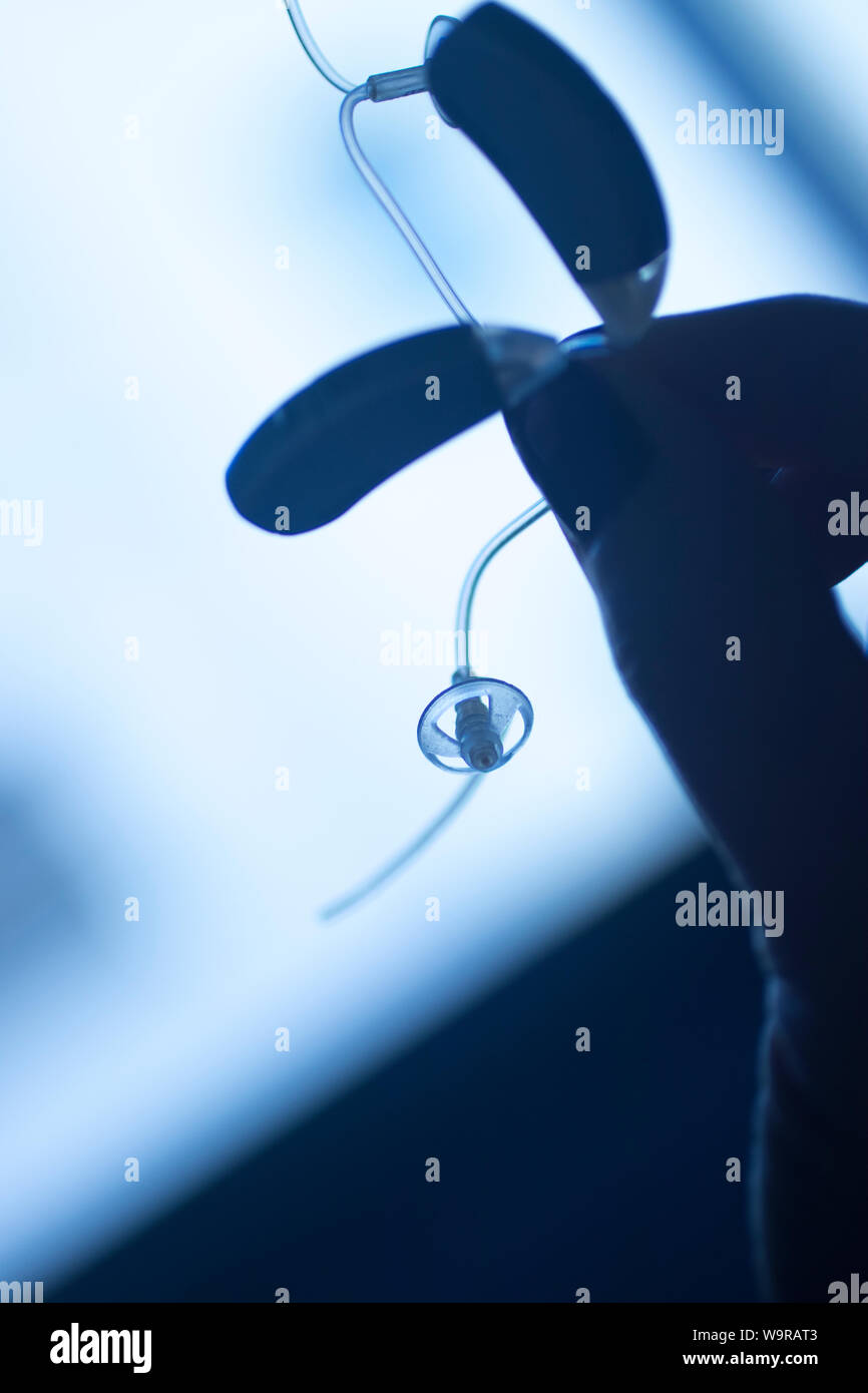 Digital modern technology for deaf people micro hearing aid Stock Photo ...