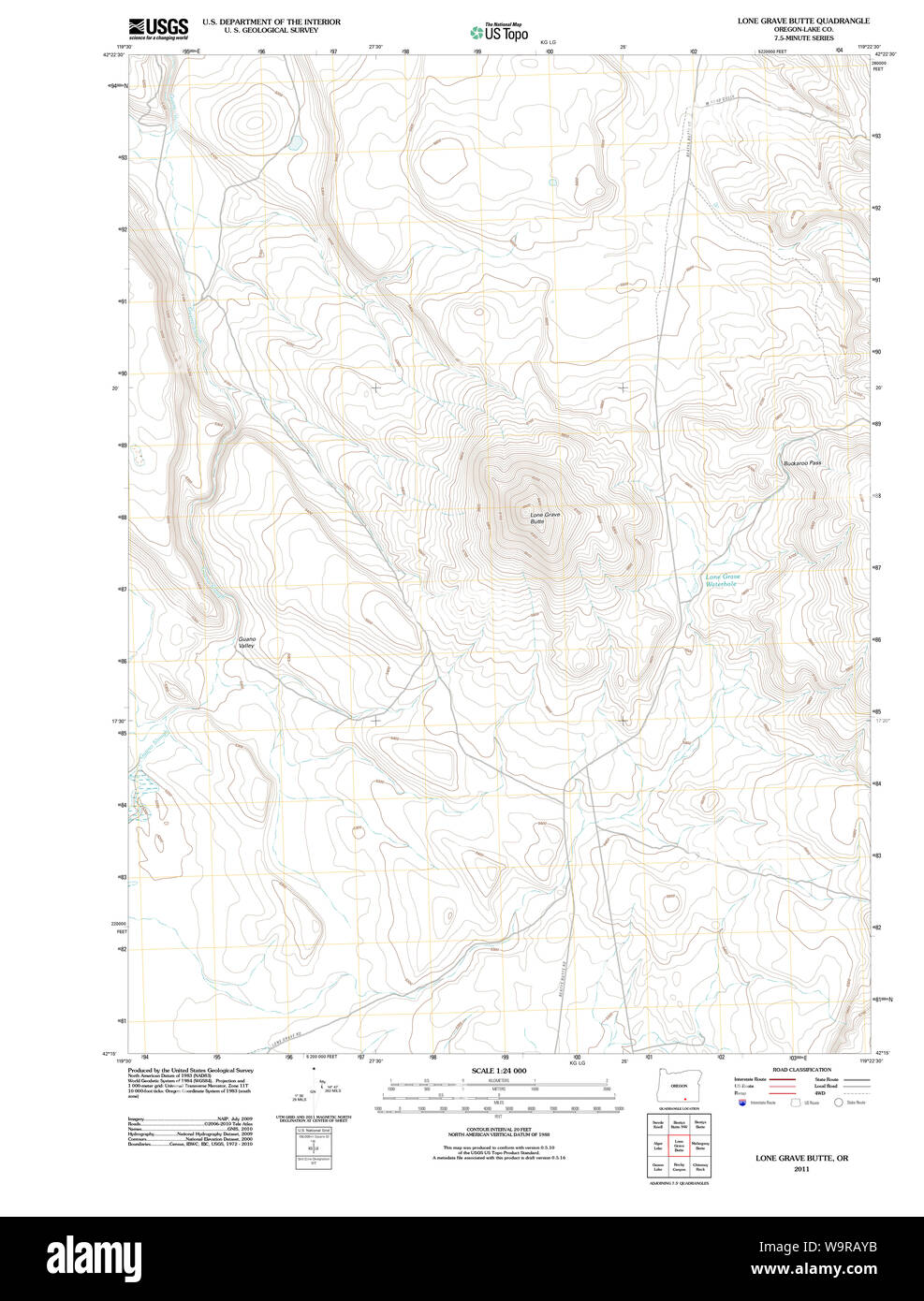Map of lone oregon hi-res stock photography and images - Alamy