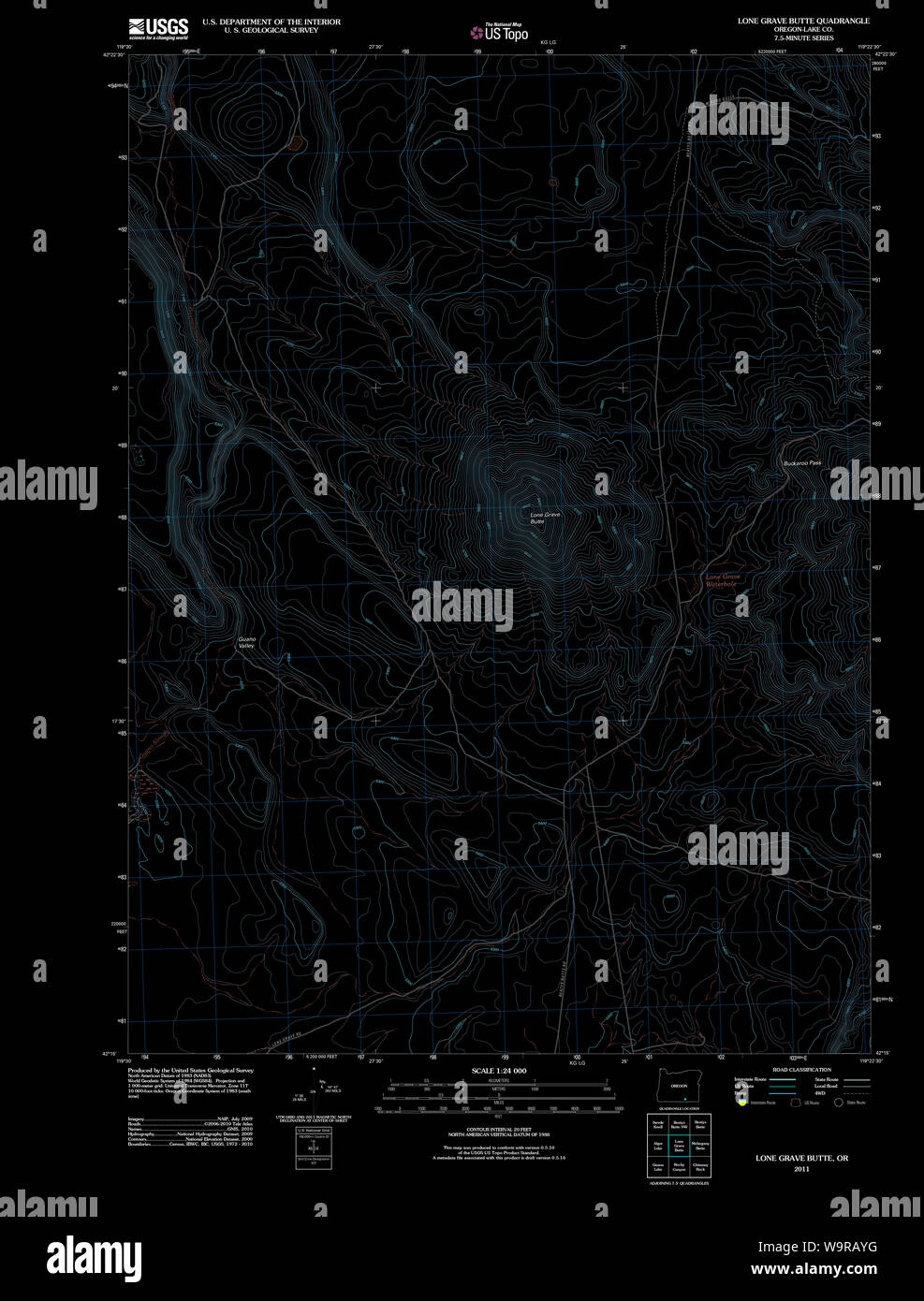 Map of lone oregon hi-res stock photography and images - Alamy