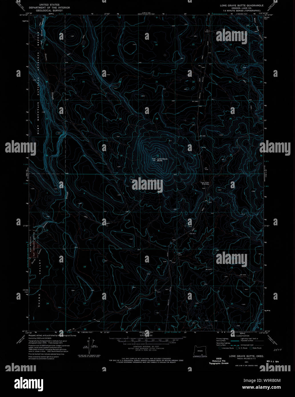 Map of lone oregon hi-res stock photography and images - Alamy