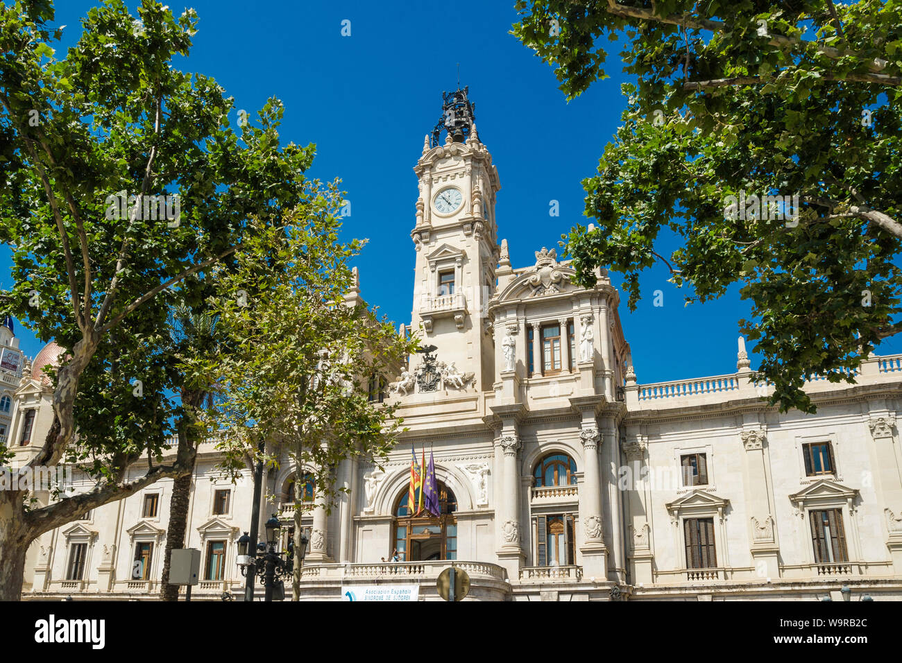 Plaza del Ayuntamiento, The Main Square of Valencia, Spain. Shooted on ...