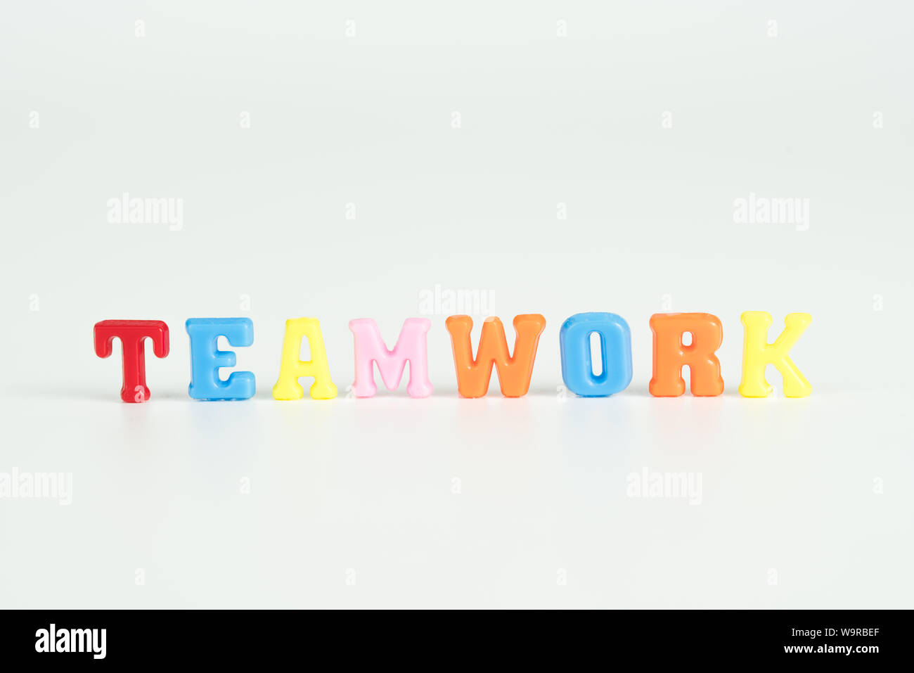 text TEAMWORK colorful word on white background Stock Photo - Alamy